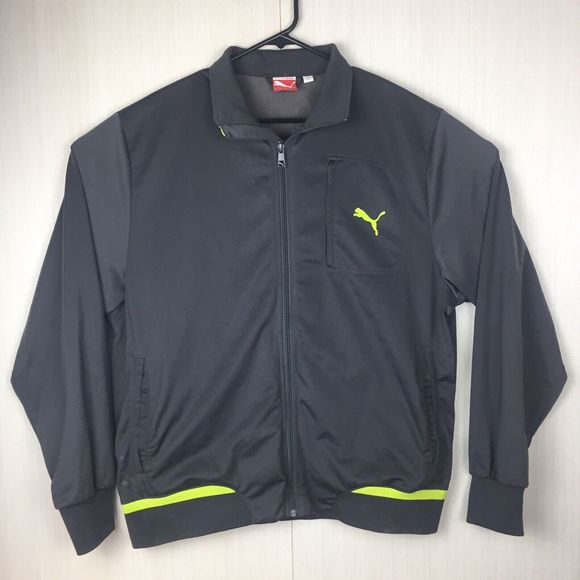 Puma | Jackets & Coats | Puma Mens Full Zip Gray Logo Collar Pockets ...